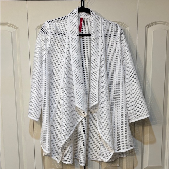 IC COLLECTION | Tops | Ic Collection White Openfront Mesh Cardigan ...